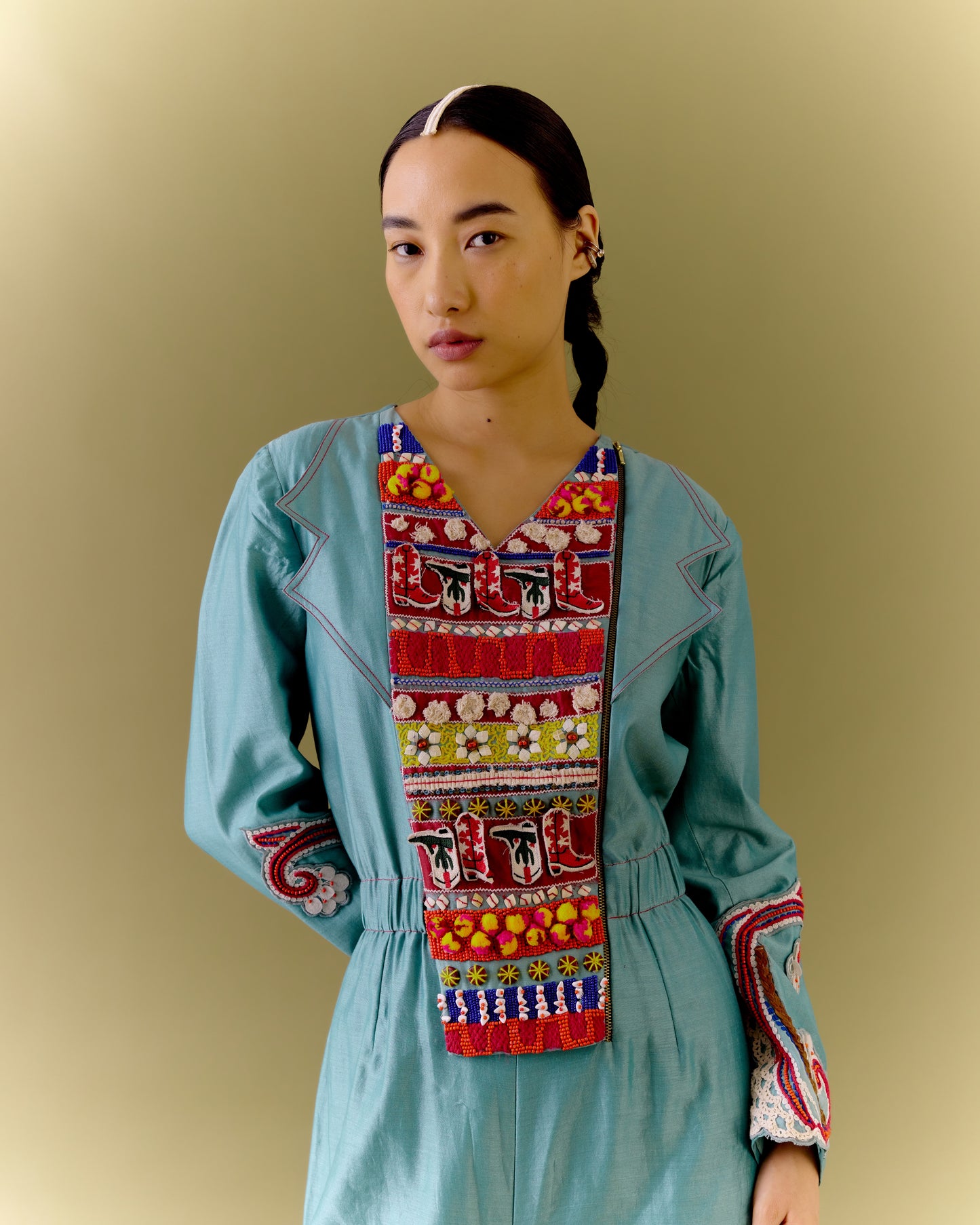 RODEO JUMPSUIT SAGE – Nandita Bist Clothing